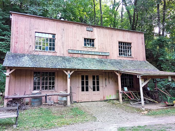 The Village Blacksmith & Wagon Works takes visitors back to when craftsmanship meant hammering hot metal into tools that built America.