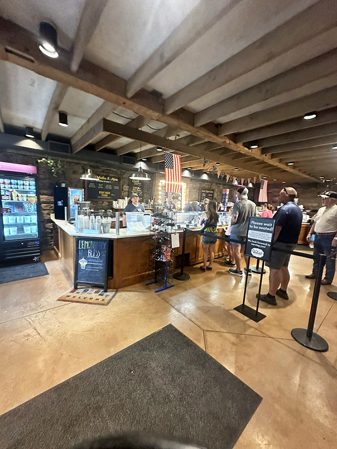 The ice cream counter creates a moment of delicious anticipation – that brief pause before making a decision that could change your afternoon.