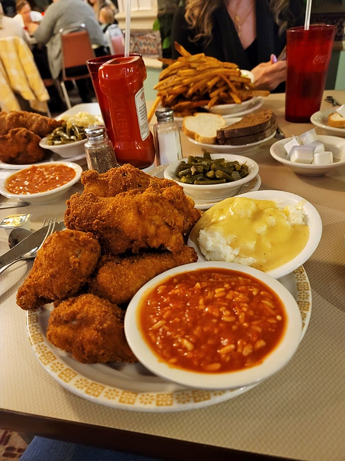 When they say "generous serving" at Village Inn, they mean it &ndash; this plate demonstrates why doggie bags are a common sight.