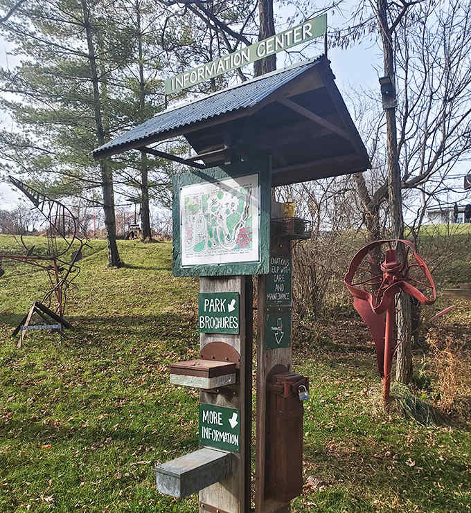 The information center stands ready to guide your adventure, though honestly, getting lost among the sculptures is half the fun of being here.