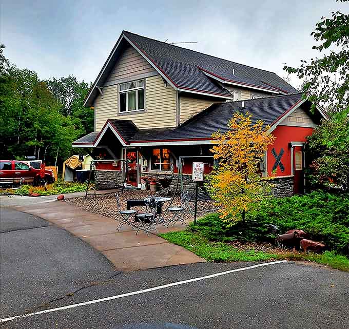 These wooden chairs invite guests to sit a spell, breathe deeply, and remember what vacation is truly about.