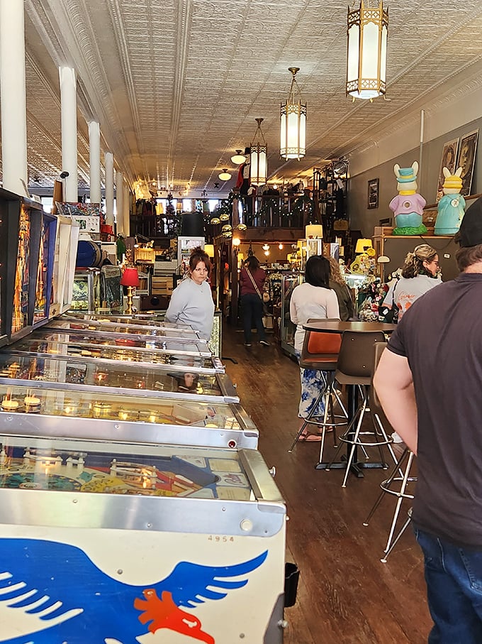 Treasure hunters of all ages browse the emporium's offerings, each discovering their own connection to the carefully curated pieces of Americana.