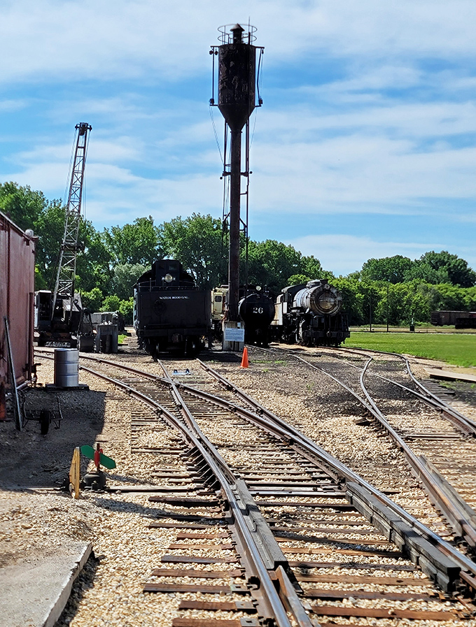 Behind the scenes: The working rail yard reveals how complex systems of tracks, switches and signals kept America's trains running on time.