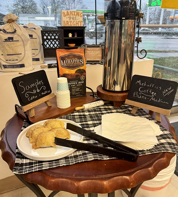 Coffee and pie samples await &ndash; the bakery equivalent of a first date that's definitely going to lead to a long-term relationship.
