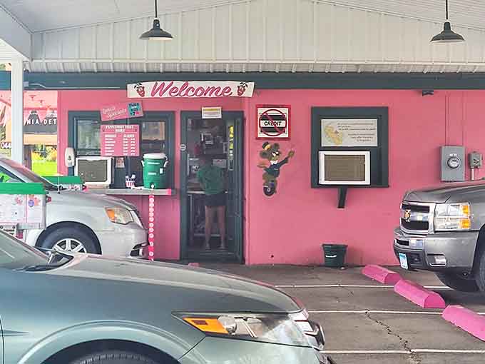 The drive-up service window keeps things moving efficiently, proving that some of the best dining experiences happen right in your car.