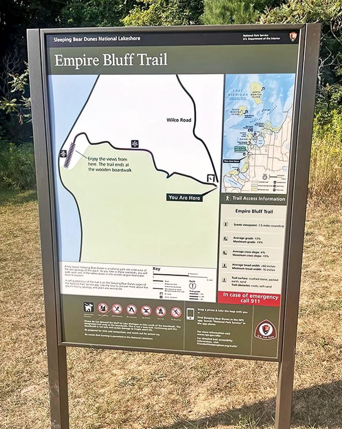 Trail maps help orient visitors to the area's layout, though honestly, when the views are this good, getting slightly lost wouldn't be the worst thing.
