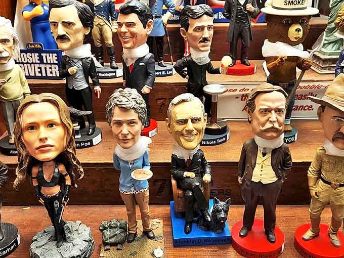 Quirky collectibles and presidential bobbleheads prove that Amish country has a sense of humor alongside its serious craftsmanship.