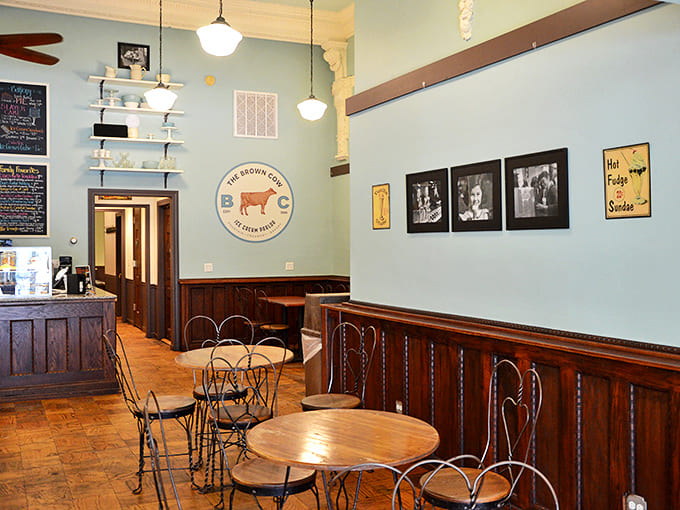 The dining area with its vintage charm and cozy seating makes you want to slow down and savor every bite.