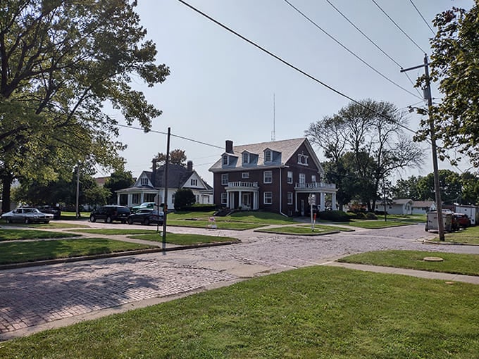 Residential streets showcase beautiful historic homes where families have built lives and memories across multiple generations of Midwestern living.