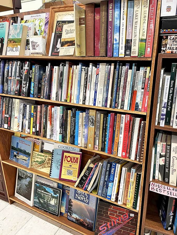 Books that have educated and entertained for decades line these shelves. That Polish cookbook probably makes pierogi that would make your grandmother weep.