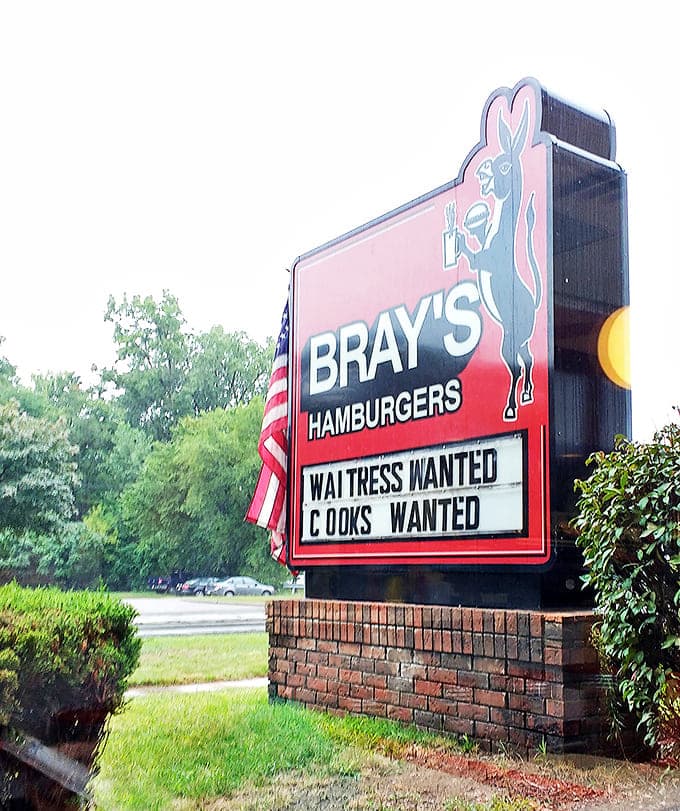 The roadside sign featuring Bray's iconic donkey mascot has guided hungry travelers to burger salvation for generations of Michigan residents.