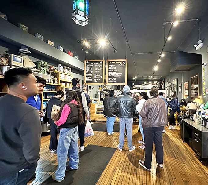 Loyal customers browse the selection with the focused intensity of art collectors, each one on a personal quest for the perfect cut or specialty item.