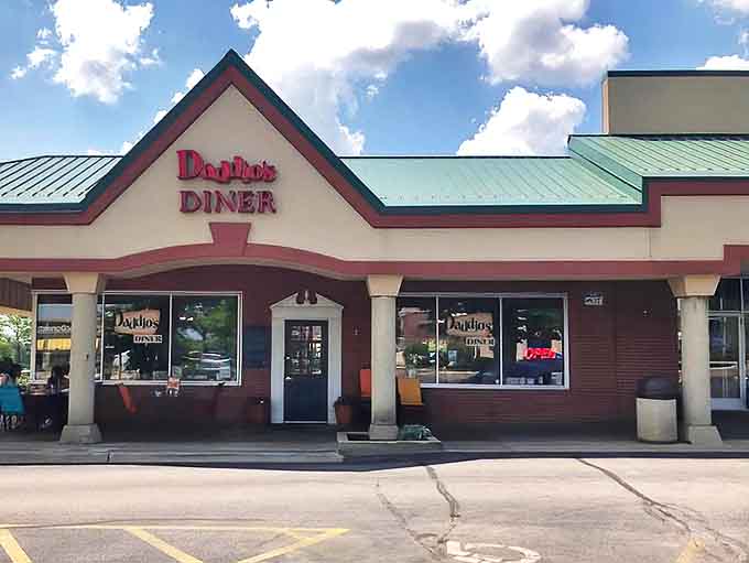 Daddio's welcoming exterior beckons hungry travelers with the promise of classic diner delights inside.