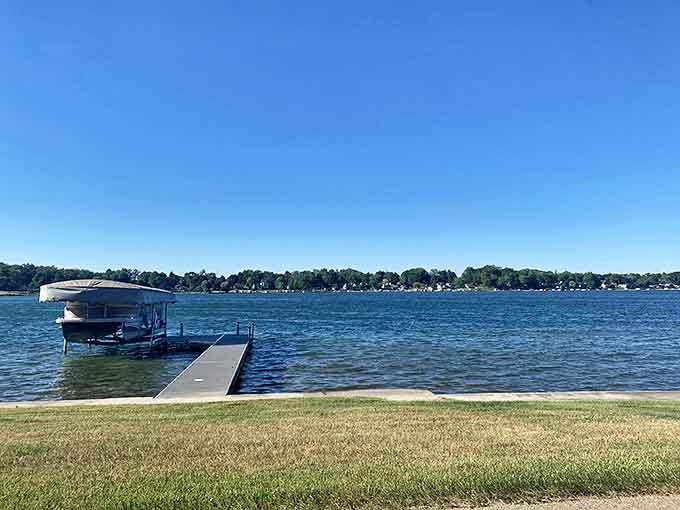 Donnell Lake's pristine shoreline offers waterfront living without pretension, where docks invite contemplation and conversation.