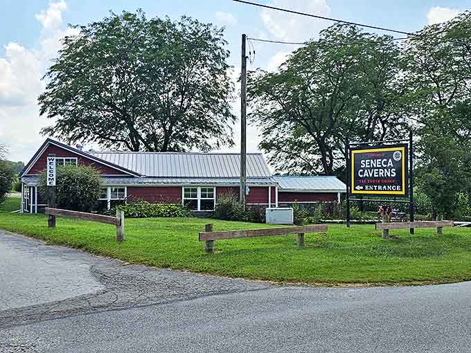 The unassuming exterior hides the underground wonderland within. It's like a geological speakeasy &ndash; the best stuff is below the surface.