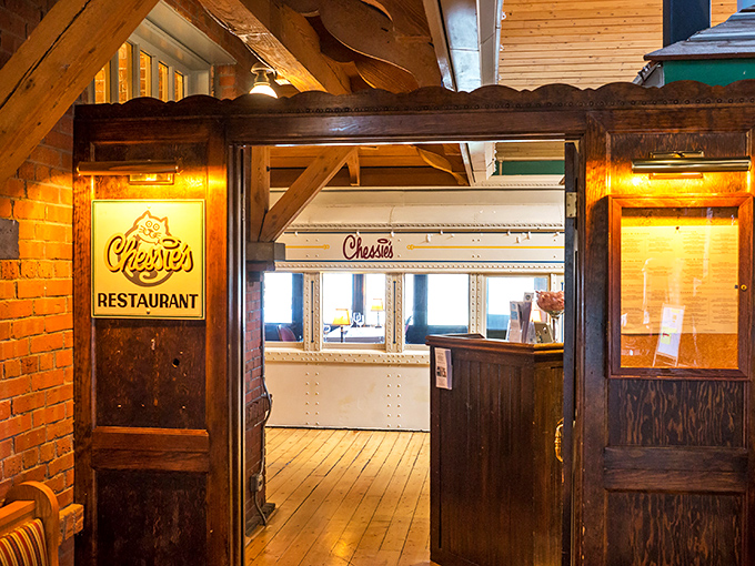 "All aboard for flavor!" The Chessie's entrance invites guests to step back in time for a dining experience unlike any other.