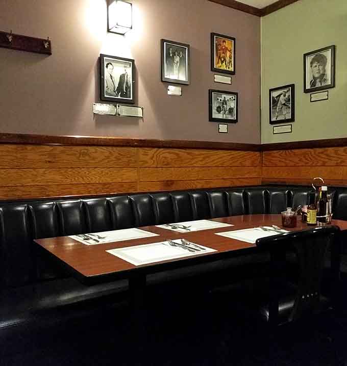 Booth seating that's hosted countless celebrations, first dates, and Tuesday nights that needed something special.