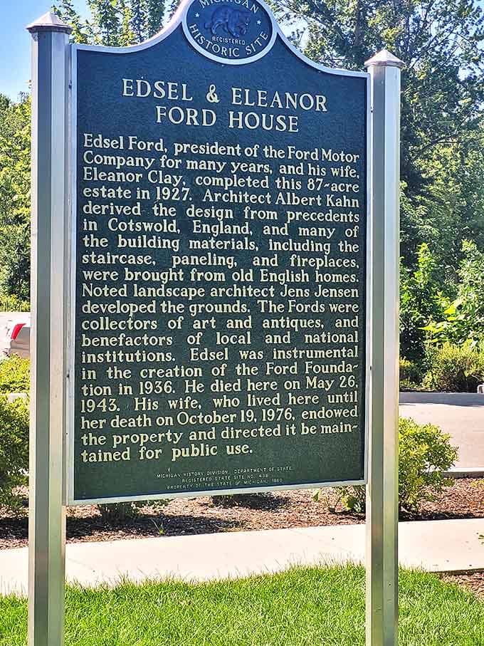 This historical marker tells the story of architectural vision, family legacy, and a gift that keeps giving to generations of visitors.