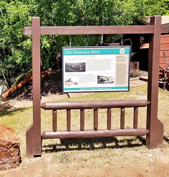 History lessons don't get more engaging than this informative display about Delaware Mine's copper-rich past.