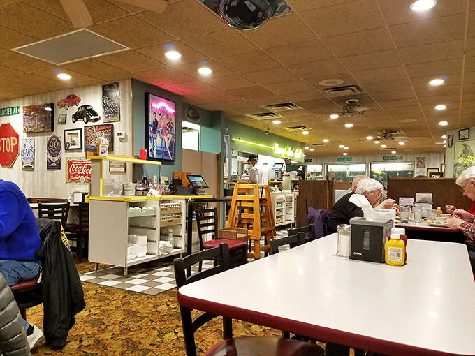 The dining room hums with conversation and silverware clinks&mdash;the soundtrack of community happening over plates of comfort food classics.