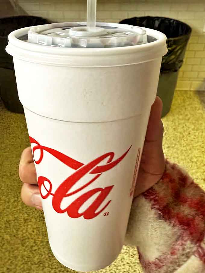 That large drink isn't messing around, much like everything else here, portions are generous and apologies are nonexistent.