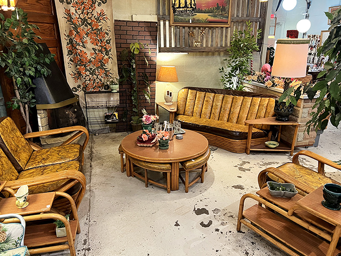 The rattan paradise &ndash; when your living room needed to feel like a permanent tropical vacation, these were the furnishings of choice.