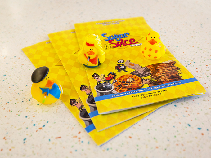 Menu Ducks: Even the menus embrace the playful duck theme, accompanied by colorful rubber friends that add whimsy to the decision-making process.