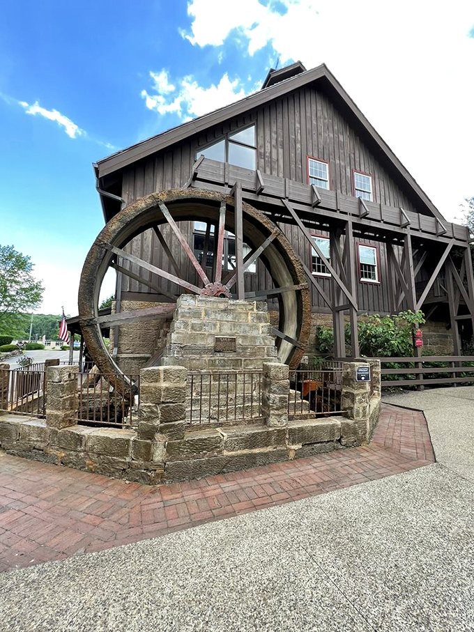 The massive water wheel turns steadily, a reminder that some traditions, like making exceptional ice cream, are worth preserving through centuries.