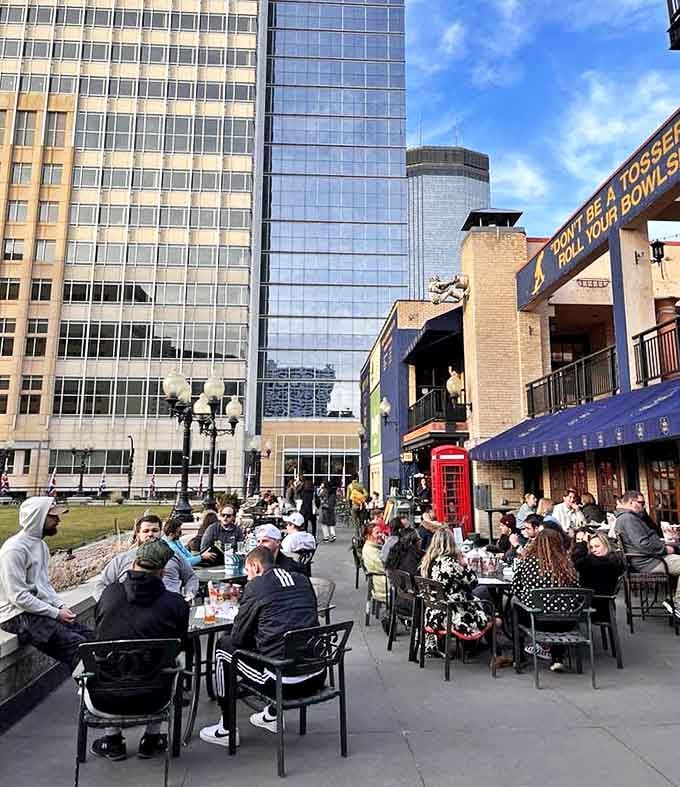 The outdoor seating area offers Florida sunshine with your breakfast &ndash; a casual oasis where checkered tablecloths flutter in the gentle breeze.