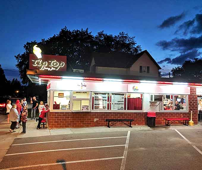 Lines form outside as locals and visitors alike wait their turn for a taste of tradition at this beloved community landmark.