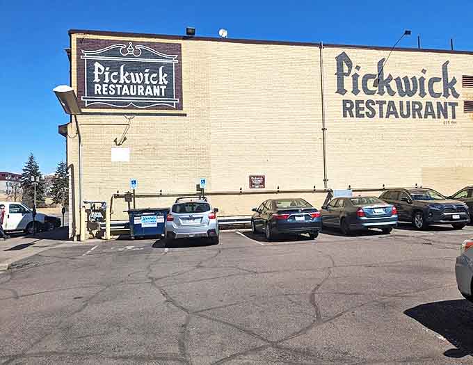 Even the parking lot has a certain charm &ndash; each space potentially holding visitors from across the Midwest who've made the pilgrimage for Pickwick's legendary steaks.