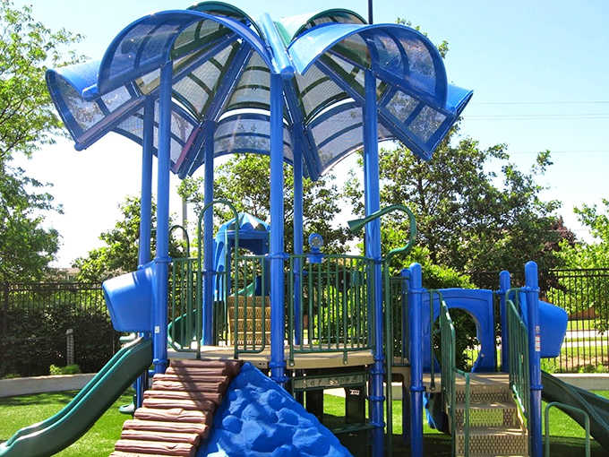 Land-based fun complements the aquatic adventures, ensuring even brief breaks from swimming are filled with climbing, sliding, and exploring.