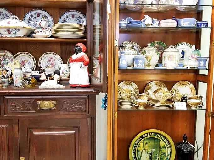Decorative housewares from different eras sit side by side, showing how our homes have evolved while our desire for beauty remains constant.