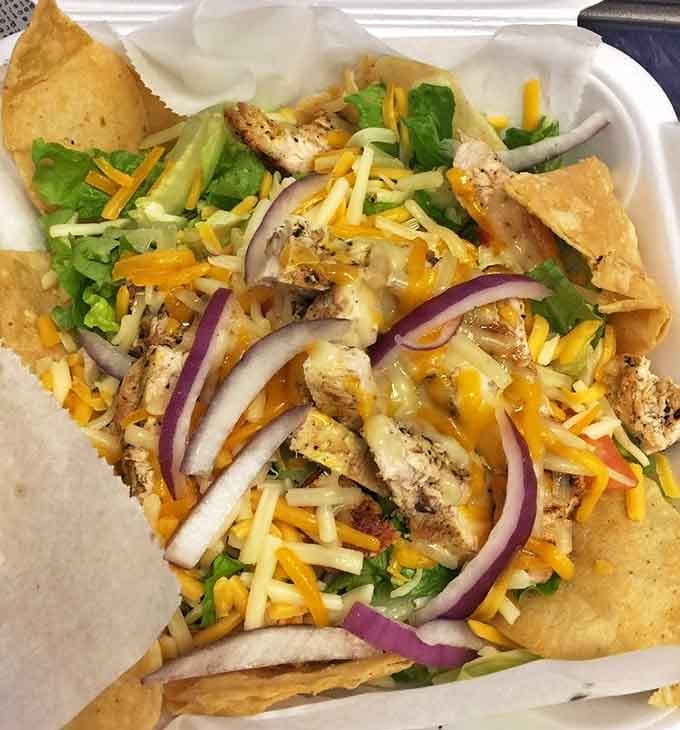 The Southwest Chicken Salad proves healthy eating needn't be boring &ndash; this colorful creation brings the excitement of a photo finish to your lighter dining options.