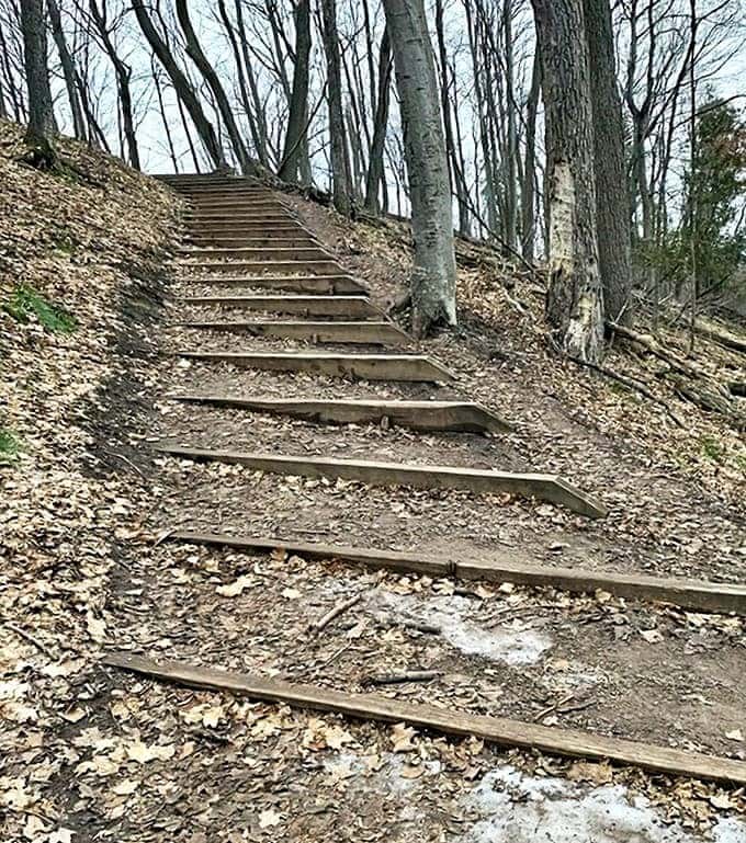 These stairs might make your legs complain a bit, but they're your ticket to views that'll make every step worth the effort.