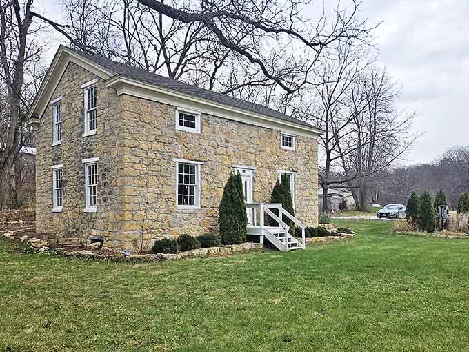 Stone House Memorial Park preserves one of Carroll County's oldest structures, built from locally quarried limestone in the 1830s.
