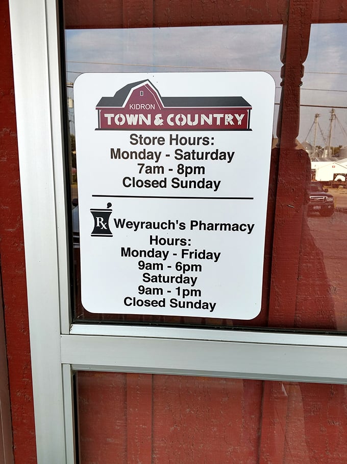 Store hours posted clearly &ndash; a gentle reminder that some pleasures can't be rushed and are worth planning your schedule around.