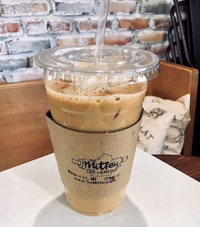 This sweet Helios iced coffee with caramel swirls looks like the kind of drink that makes you understand why people become coffee addicts in the first place.