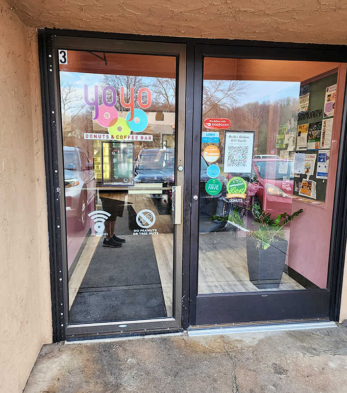 The entrance to happiness &ndash; YoYo's glass doors offer a tantalizing glimpse of the sweet treasures waiting inside.