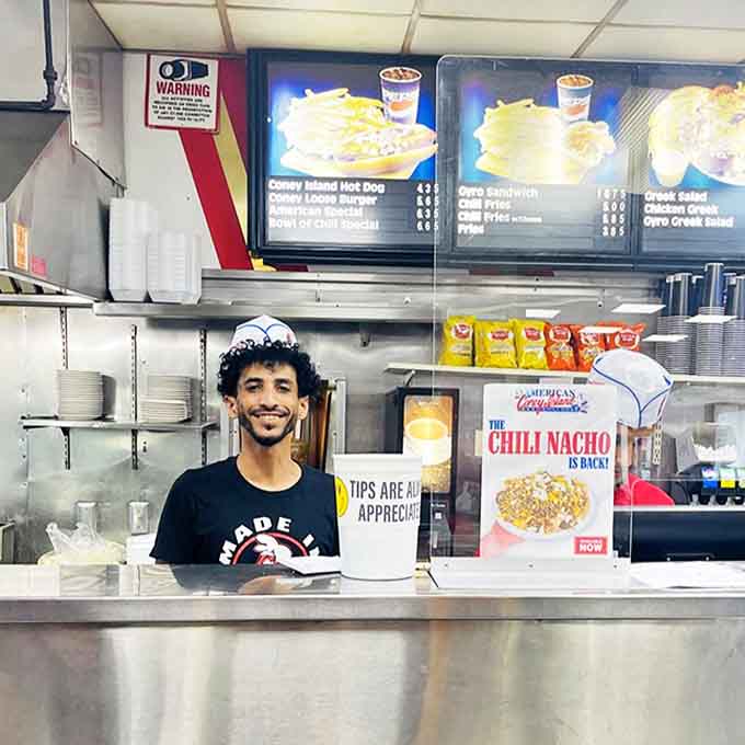 Reception counter with Primal Oceans branding: Where the journey to salt-induced bliss begins. First impressions matter, and this one says "exhale now."