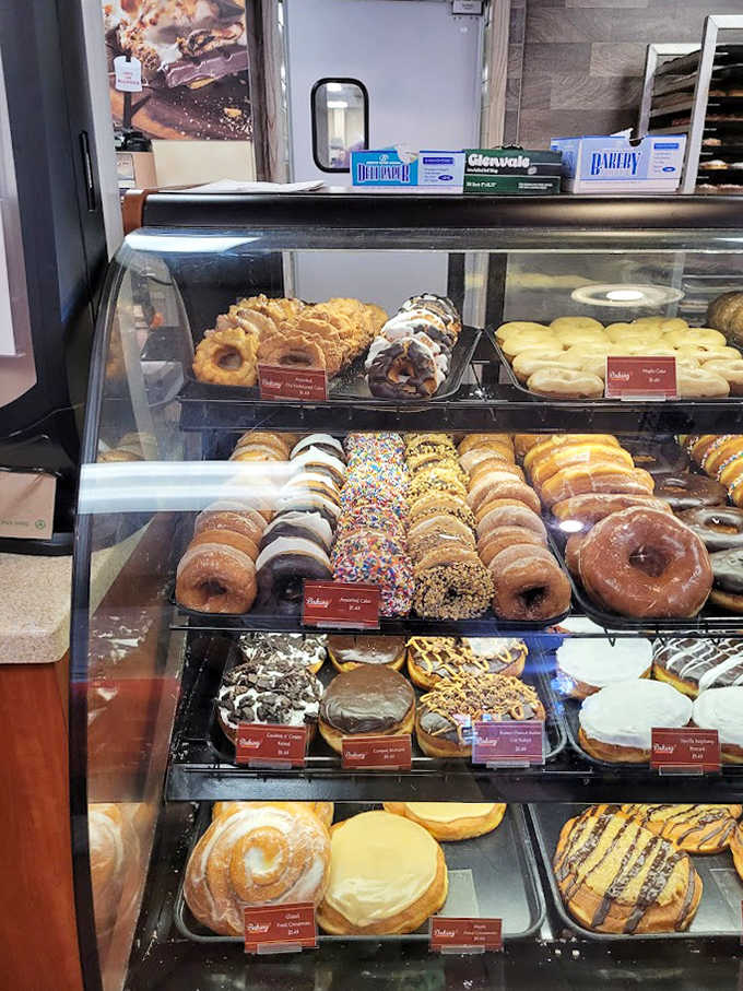 The donut section &ndash; where "I'll just have one" becomes the biggest lie you'll tell yourself all day.
