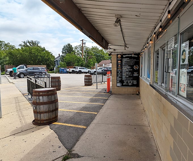 Loyal customers keep coming back for their Hamburger Heaven fix, enjoying the spacious parking and easy access every time.