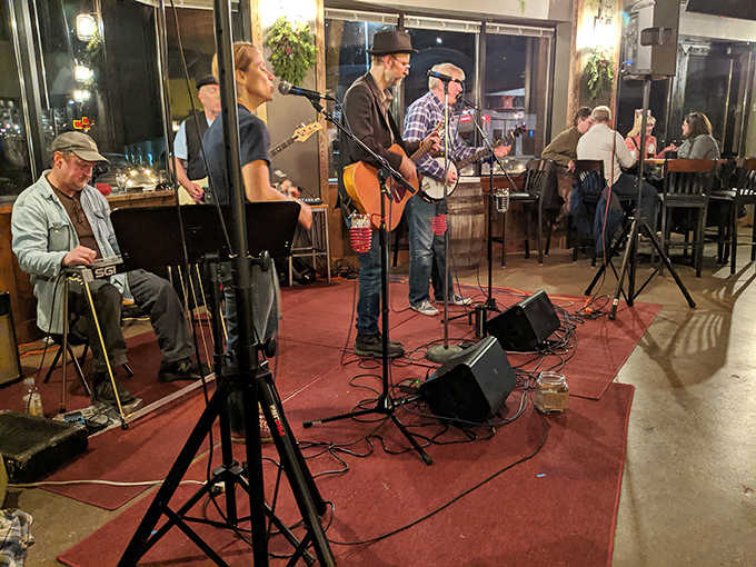 Live music fills the taproom with energy as patrons discover that beer tastes even better with a soundtrack.