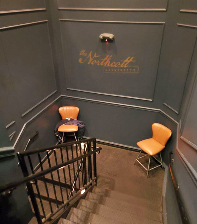 The stairway to liquid heaven – each step down brings you closer to an era when drinking was an act of rebellion.