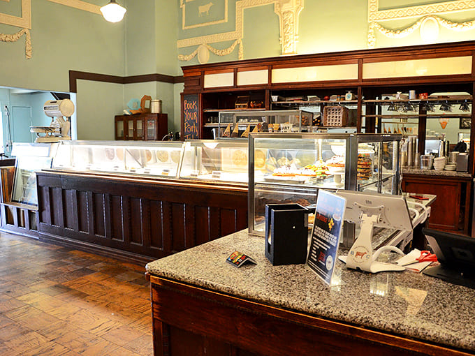 The order counter where dreams come true and decisions get made, usually involving way more ice cream than originally planned.