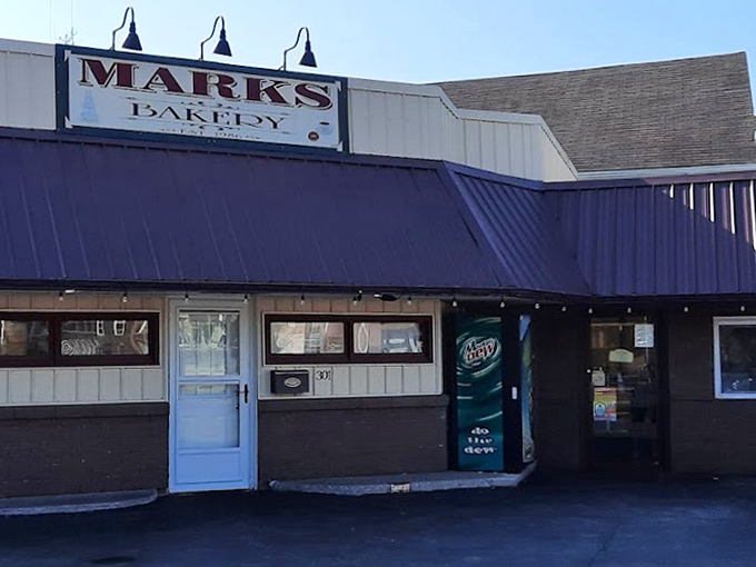 The second exterior view reveals the bakery's modest footprint &ndash; proving great things often come in unassuming packages.