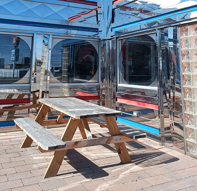 Outdoor seating where summer evenings and great food come together under Michigan skies. Some meals just taste better in fresh air.