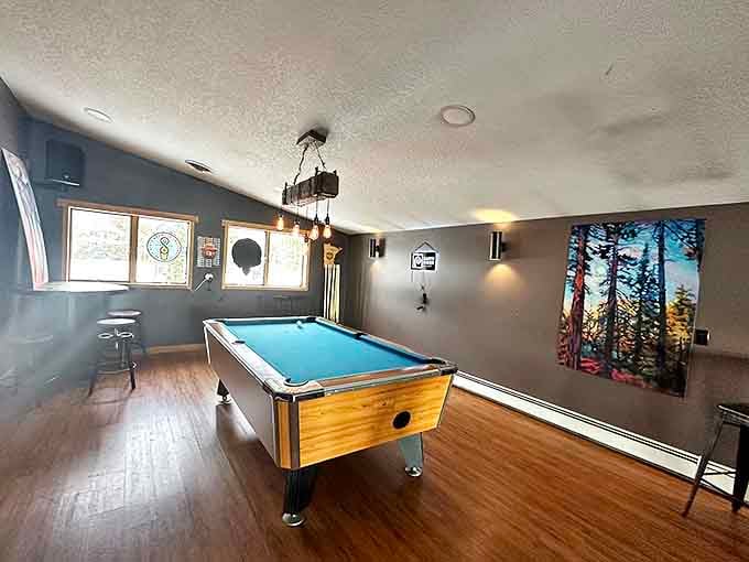 Game on! The pool room offers a perfect excuse to extend your evening with friendly competition after an exceptional meal.