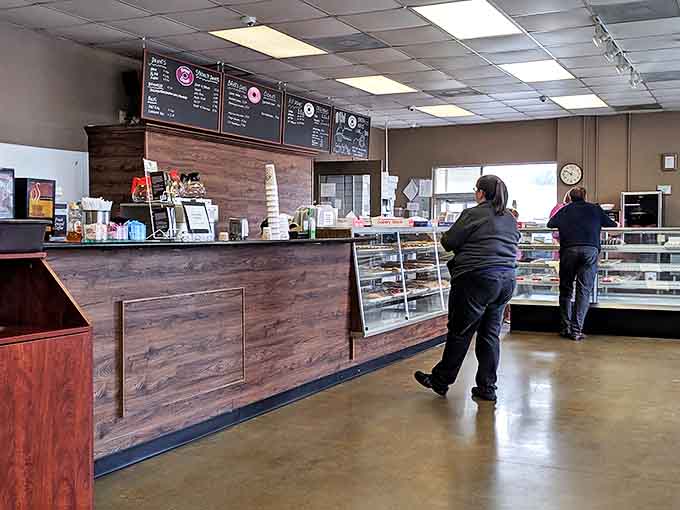 The ordering counter &ndash; where momentous decisions are made and donut dreams come true several times daily.