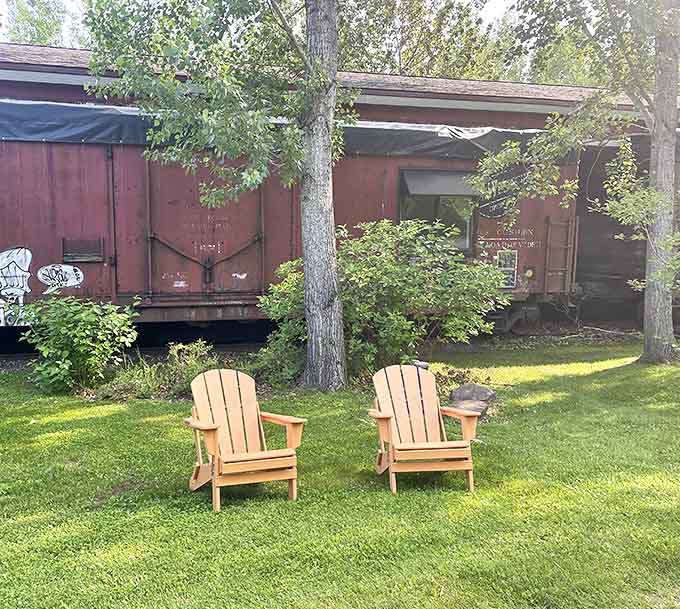 Two Adirondack chairs await storytellers and stargazers &ndash; sometimes the simplest pleasures make the most lasting memories.